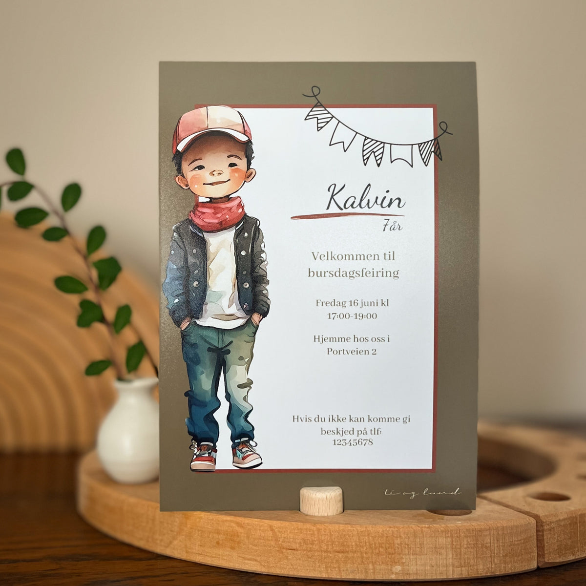 Invitasjoner PDF bursdagsinvitasjoner print selv – lioglund